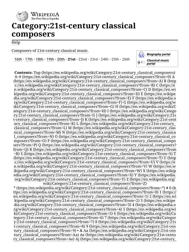 21st-Century Classical Composers | PDF | European Musicians | Musical ...