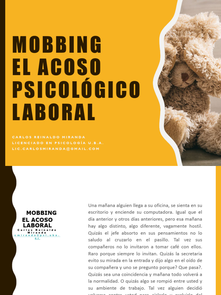 Resumen de Clase - Evaluacion Forense Del Mobbing | PDF | Intimidación | Acoso sexual
