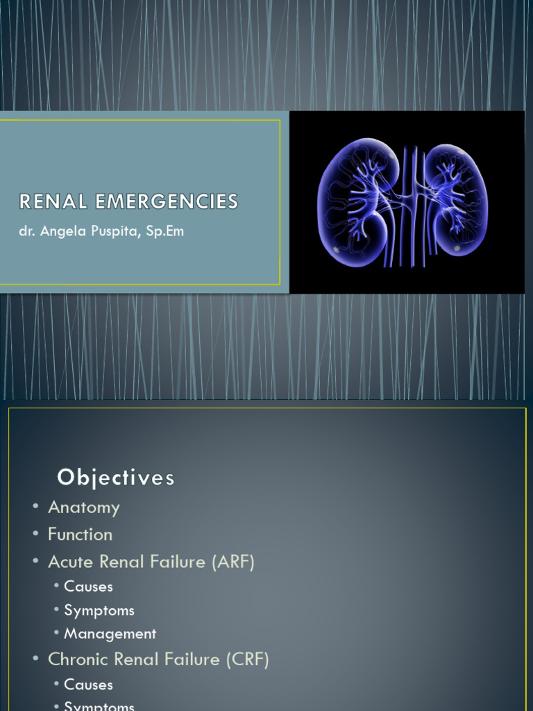 Materi EM Renal Emergencies | PDF | Kidney | Chronic Kidney Disease