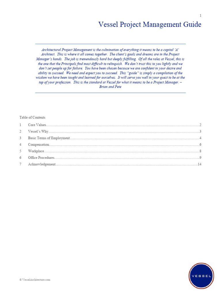Vessel Project Management Guide | PDF | Project Management | Creativity