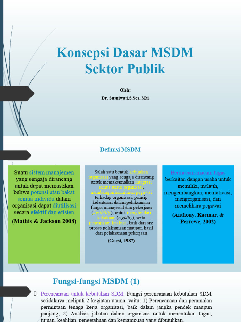 Materi 1 (Konsep Dasar MSDM) | PDF | Karier & Perkembangan | Pengembangan Diri