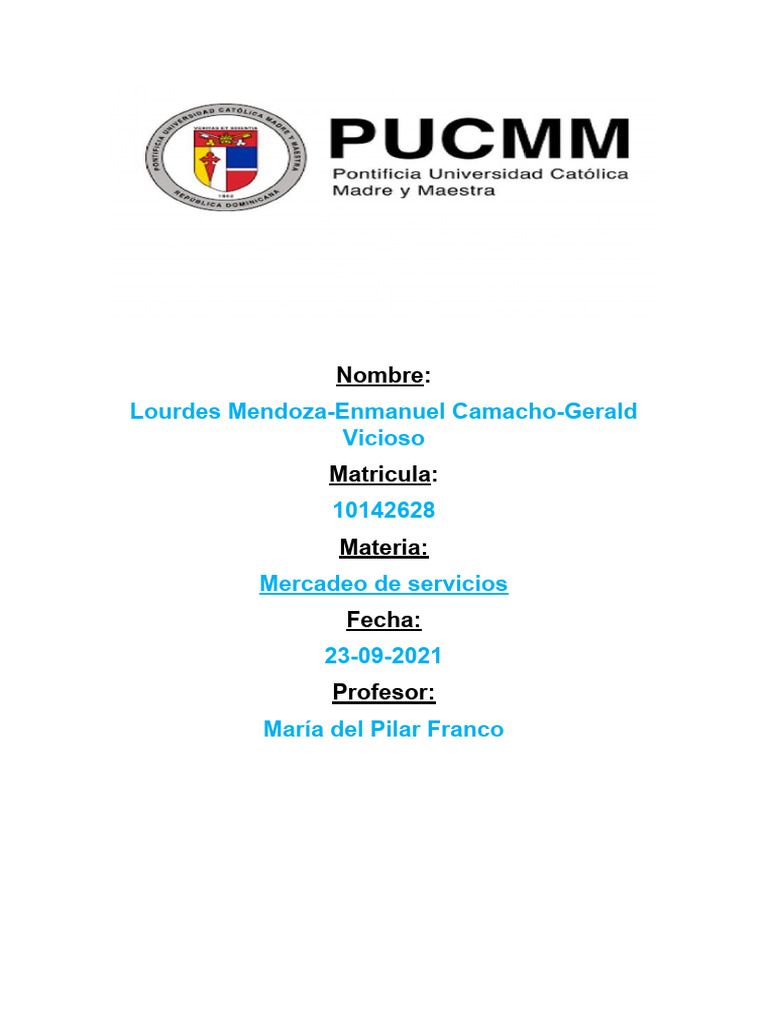 Proyecto de Mercadeo: GML Event Services | PDF | Marketing | Business