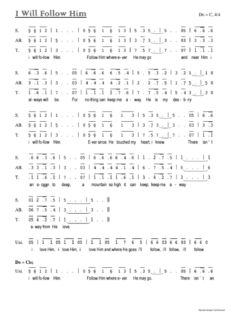 95 I Will Follow Him (SATB) | PDF