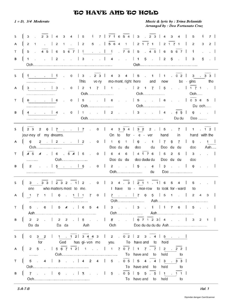 To Have and To Hold (Satb) | PDF
