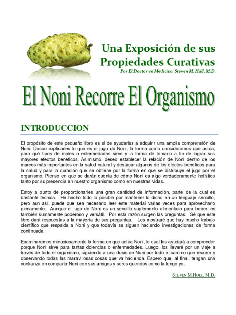 El Noni Recorre El Organismo | PDF | Proteínas | Cáncer