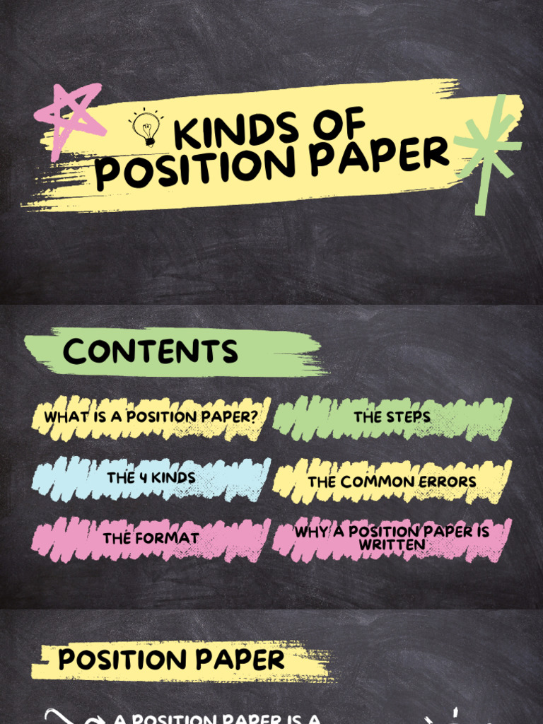 Kinds of Position Paper 2 | PDF | Information | Argument