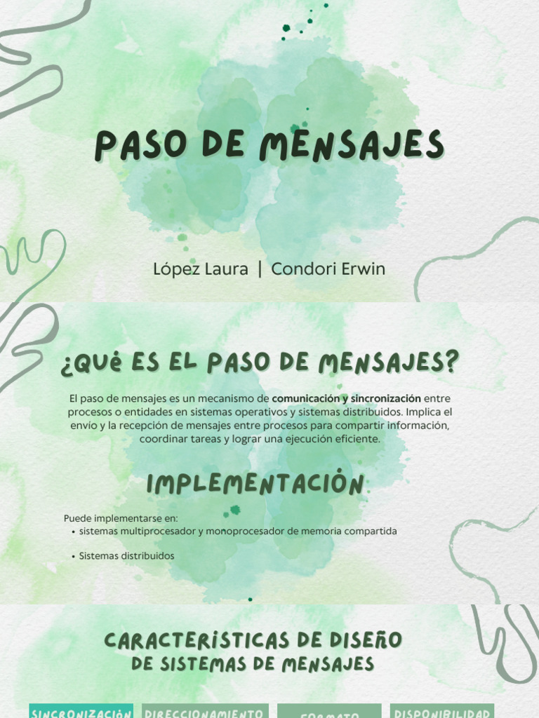 Paso de Mensajes | PDF | Paso de mensajes | Computación distribuída