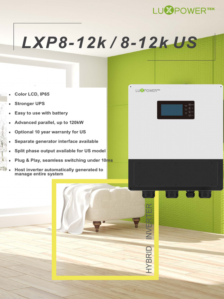 Luxpower 12Kw Hybrid Inverter LXP12K Datasheet | PDF | Power Inverter ...
