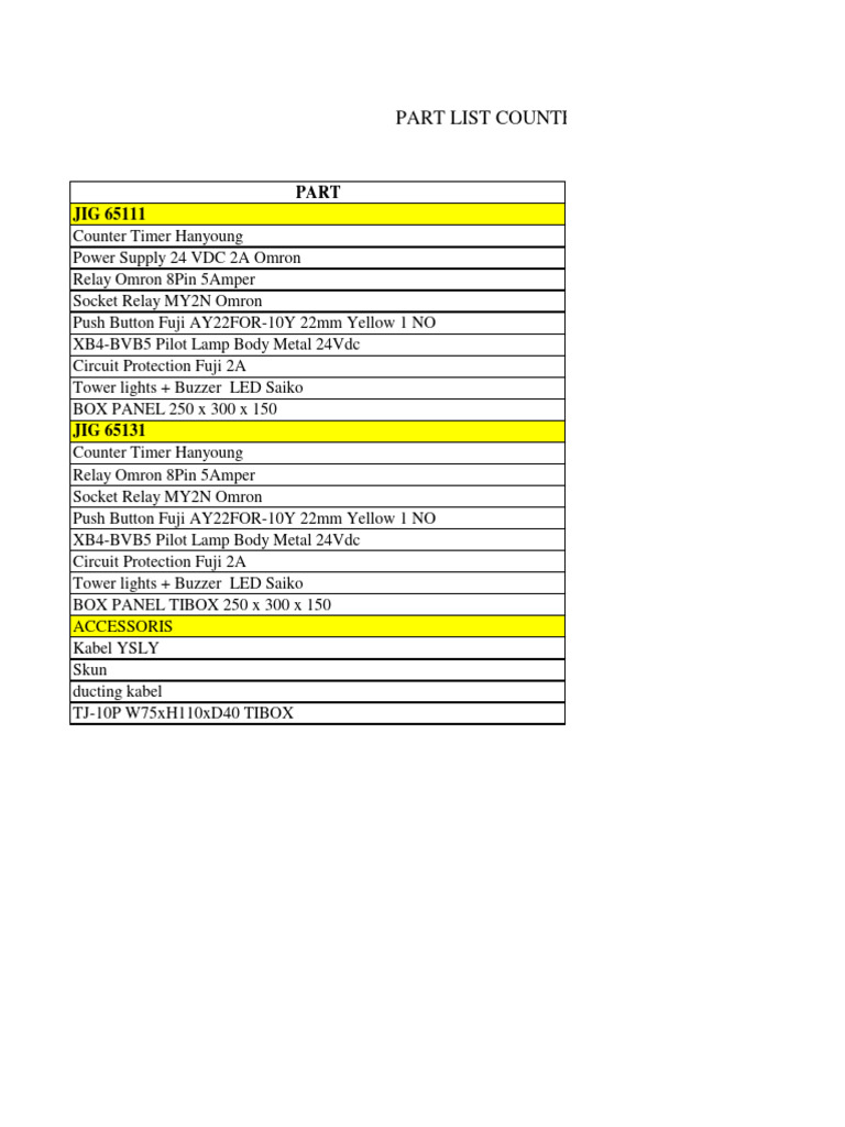 Part List Stud Bold | PDF