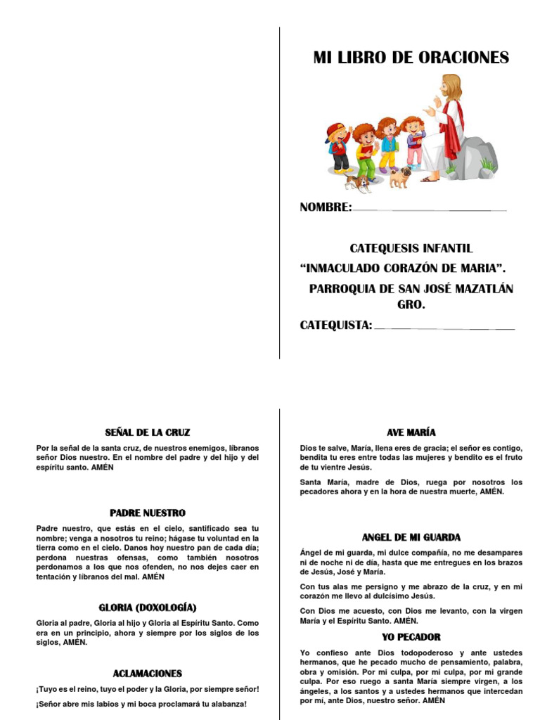 Libro de Oraciones para Niños PDF | PDF | María, madre de Jesús | Teología