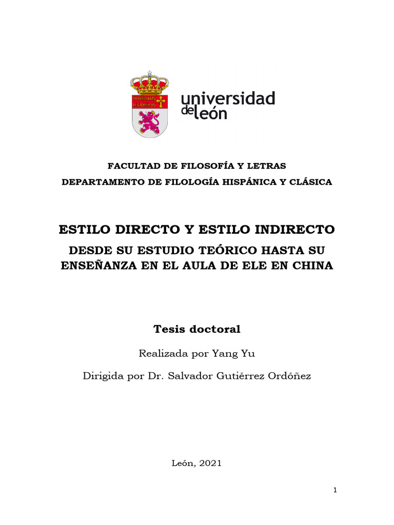 Estilo Directo Estilo Indirecto | PDF | Oración (Lingüística) | Verbo