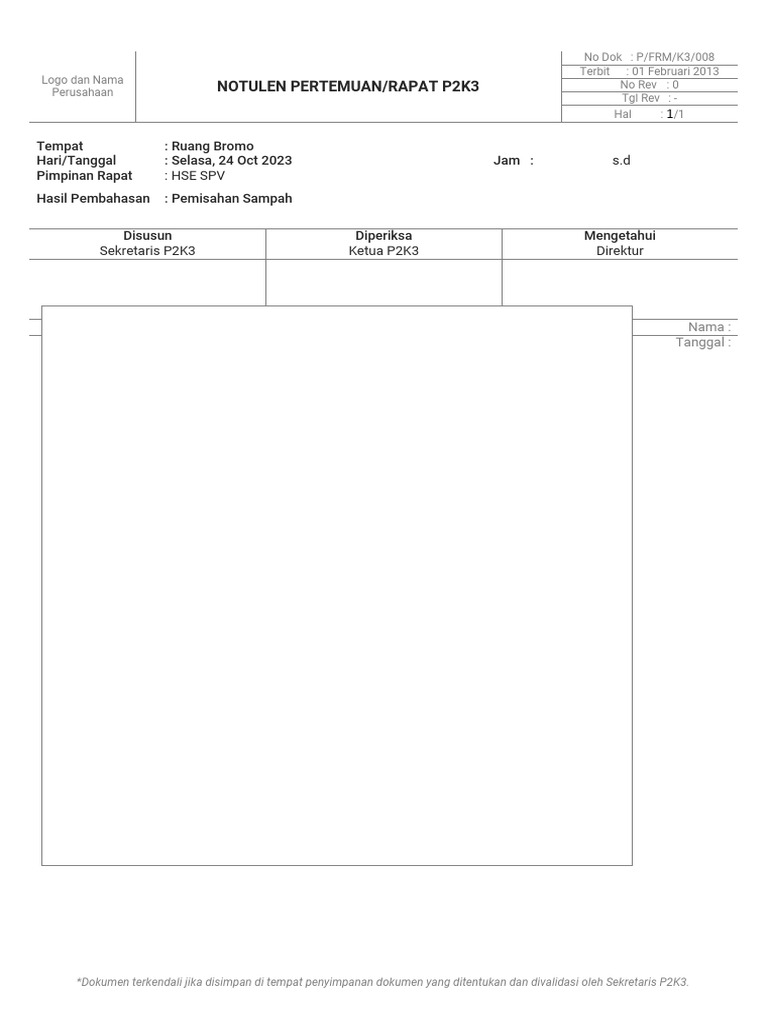 FORM Meeting P2K3 | PDF