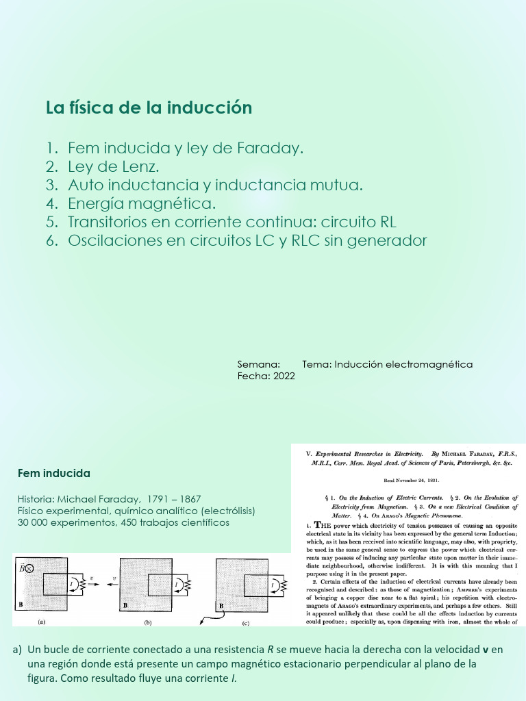 Sesi├│n12 Inducci├│n Electromagn├йtica | PDF | Inducción electromagnética | Corriente eléctrica