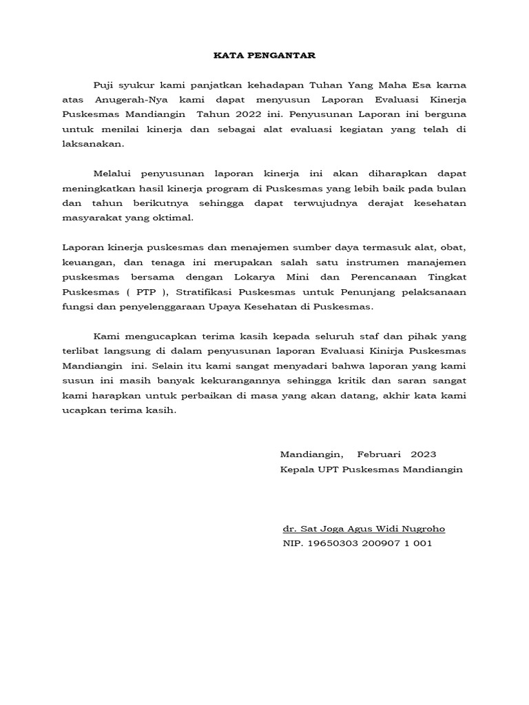 Kata Pengantar EKP 2022 | PDF | Kesehatan Holistik