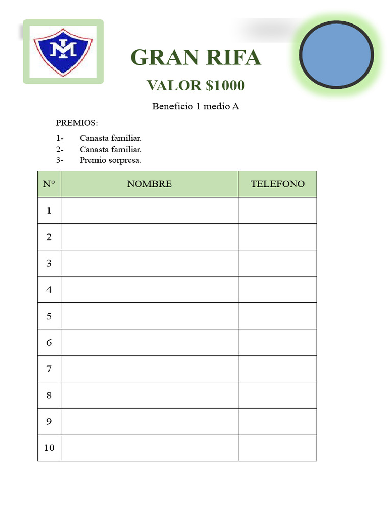 Gran Rifa 1medioa | PDF | Cocina, comidas y vino | Salud y bienestar