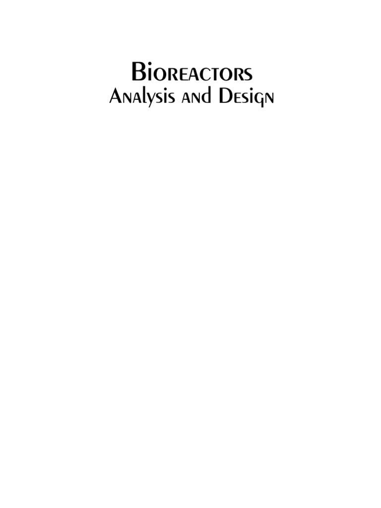 Bioreactors Analysis and Design | PDF | Chemical Reactor | Catalysis