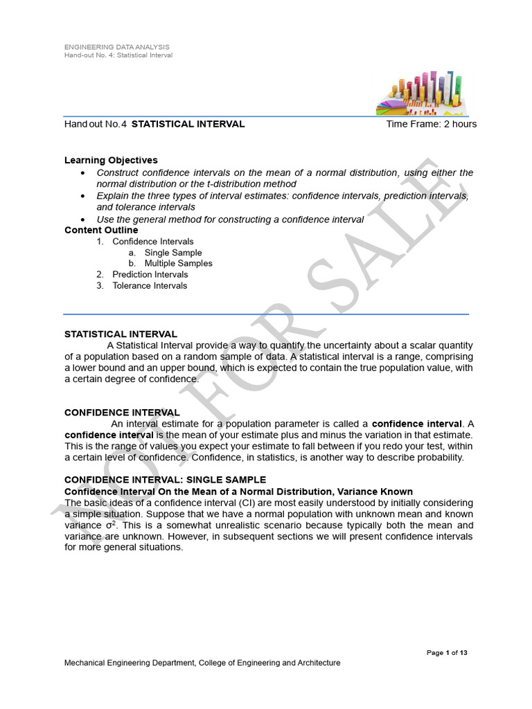 Handout 4 - Statistical Interval | Download Free PDF | Confidence Interval | Statistics