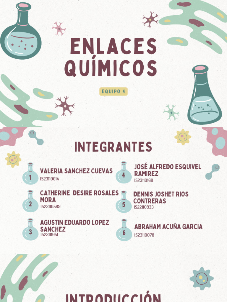 Enlaces Químicos EQUIPO4 | PDF | Compuestos químicos | Cristal