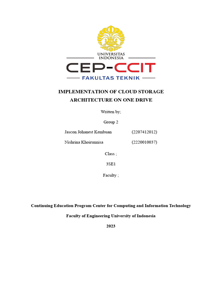 Cloud Storage (OneDrive) | Download Free PDF | Cloud Computing ...