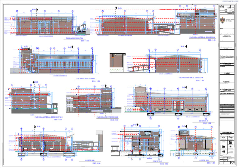 3-3 Plano de Fachadas Arquitectonicas | PDF