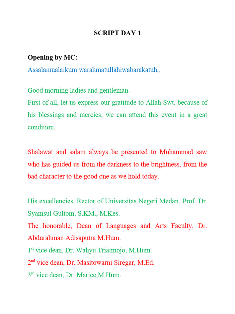 Script MC Nec 11 Day 1 Fix Fix | PDF