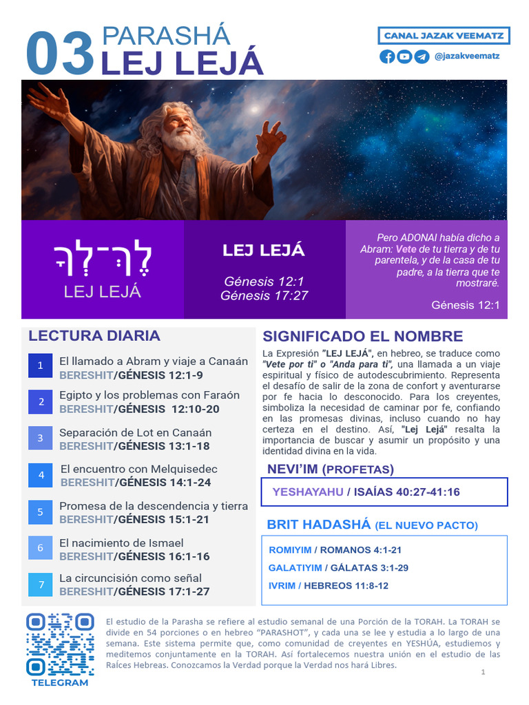 Parashat Lej Lejá 2023-2024 | PDF | Abrahán | Sarah