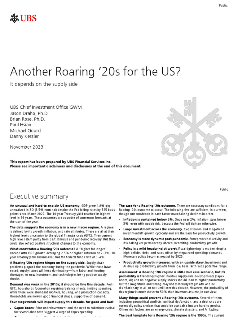 Another Roaring '20s For The US | PDF | Inflation | Macroeconomics