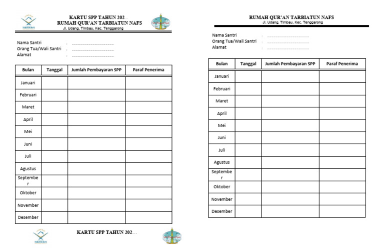 Contoh SPP TPQ | PDF