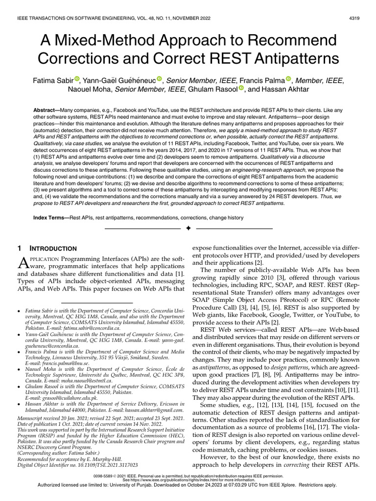 A Mixed Method Approach | PDF | Representational State Transfer ...