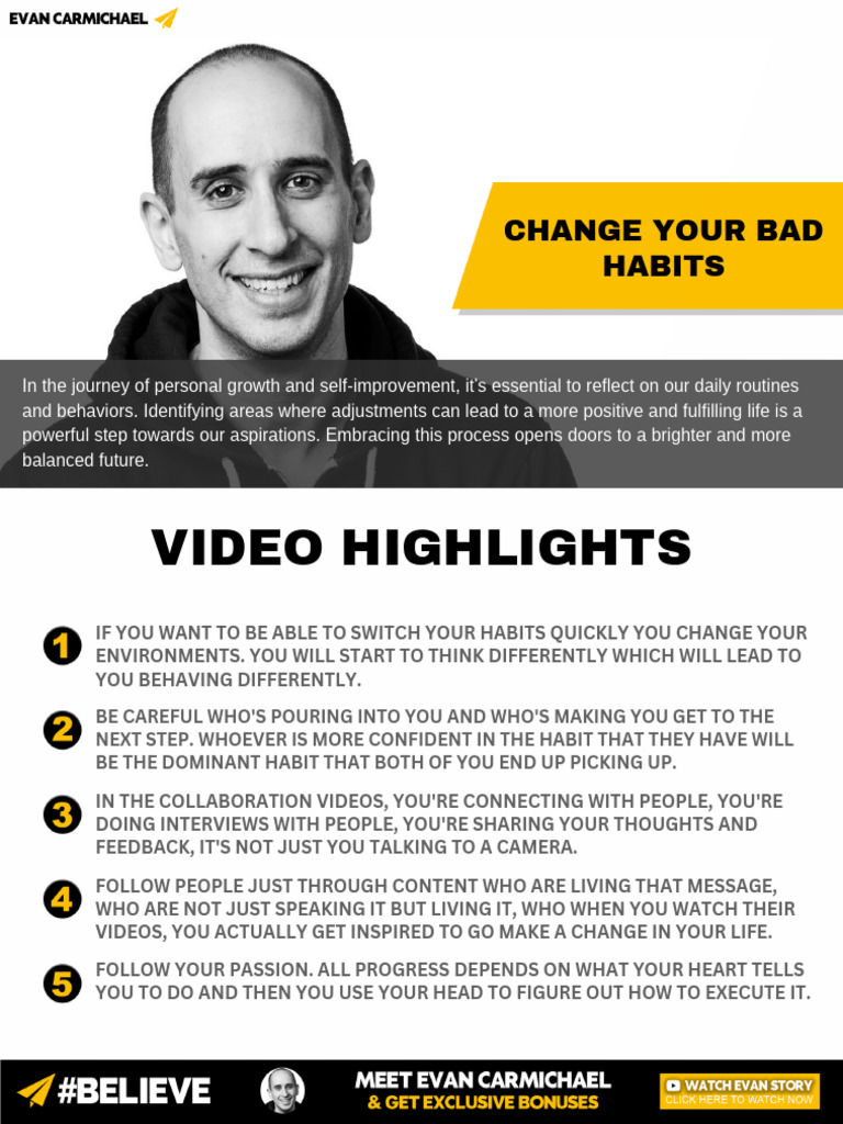 THIS Is The Fastest WAY To Change Your BAD HABITS Before 2024 | PDF