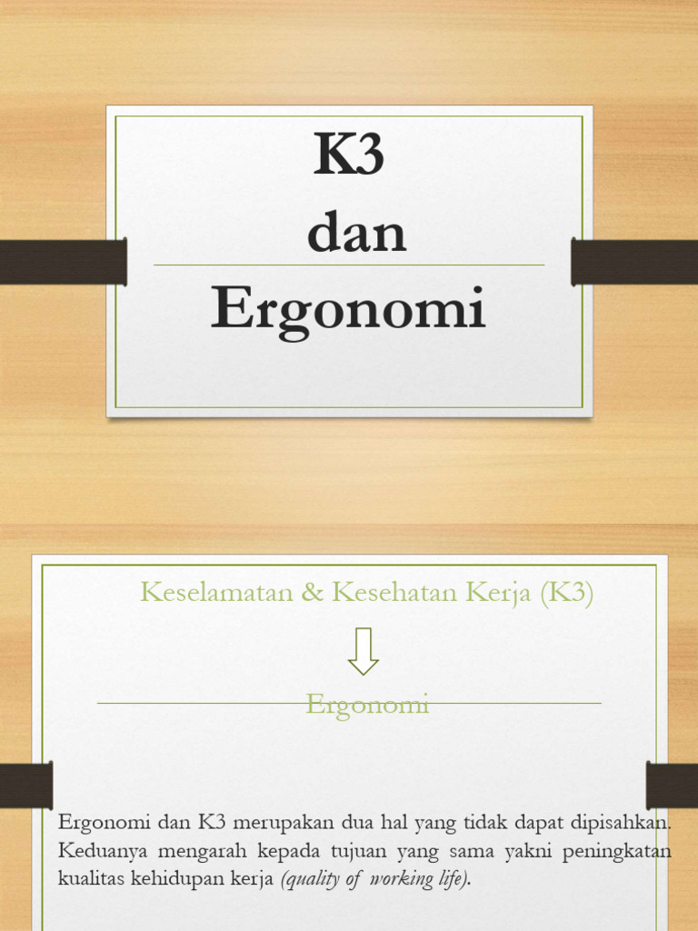 K3 Dan Ergonomi | PDF | Kesehatan Holistik | Sains & Matematika