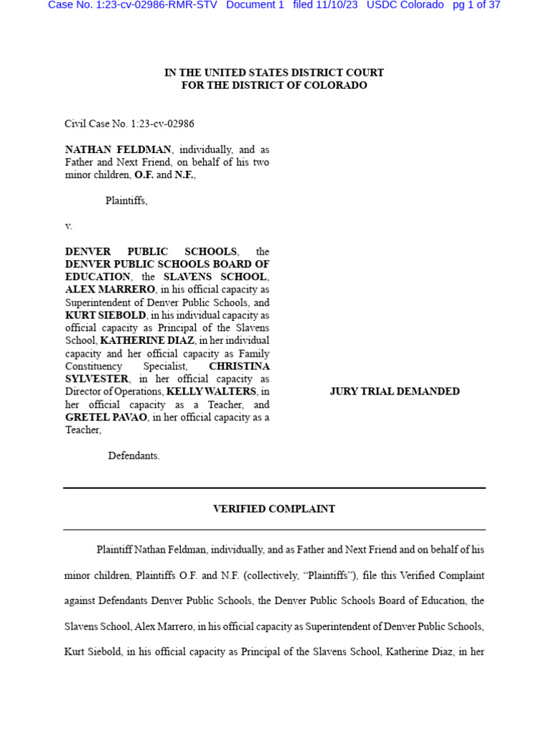 DPS Slavens Lawsuit | PDF | First Amendment To The United States ...