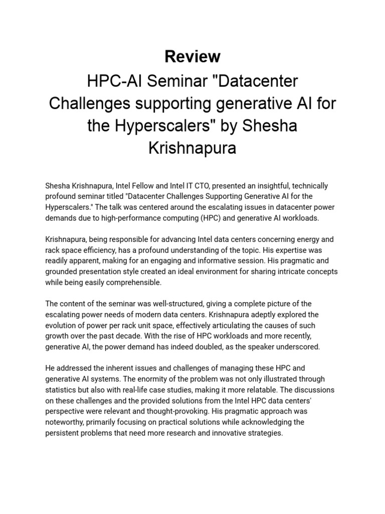 HPC-AI Seminar 5 Review | PDF | Artificial Intelligence | Intelligence (AI) & Semantics