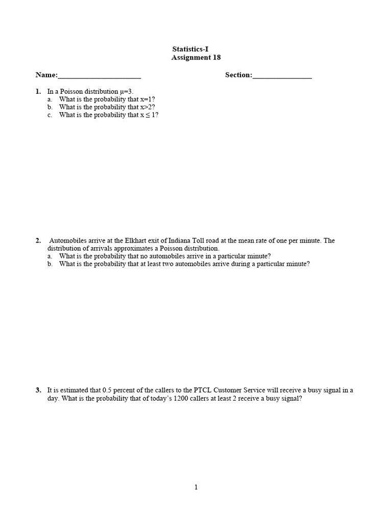 Poisson Probability Analysis for Emails | PDF | Poisson Distribution ...