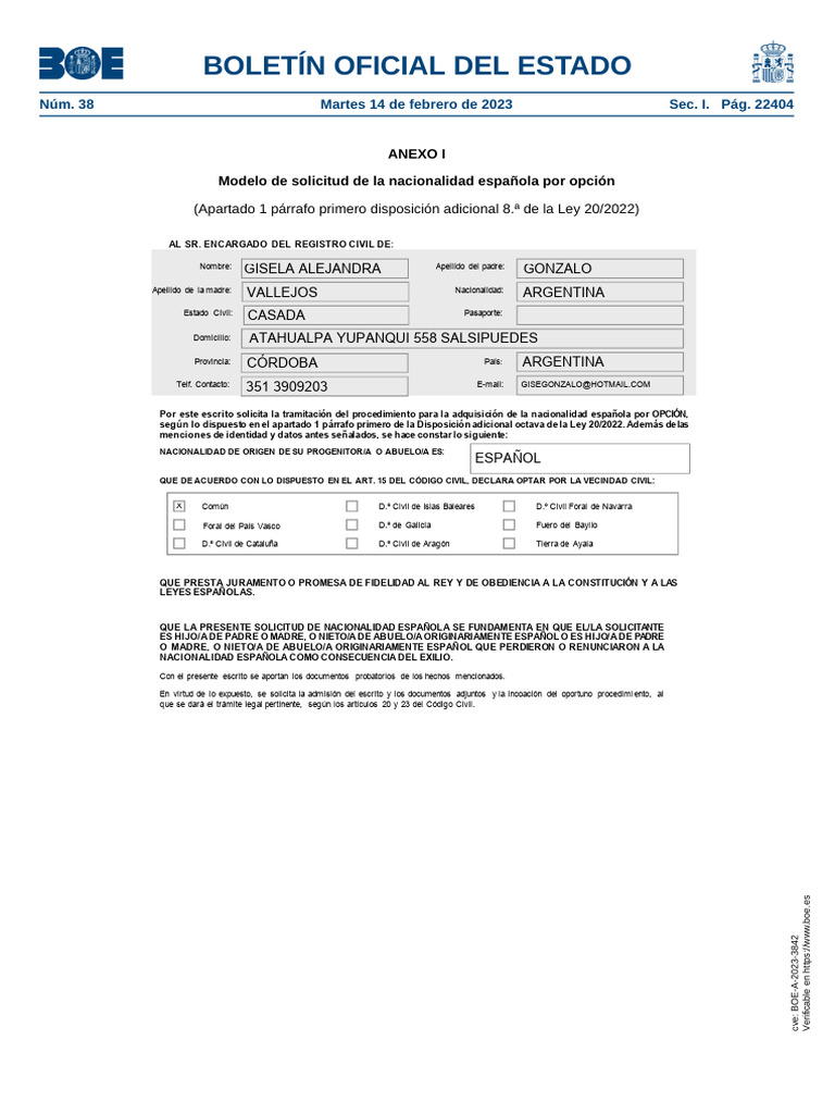 Disposición 3842 Del BOE Núm. 38 de 2023 - Anexo I LMD | PDF | España