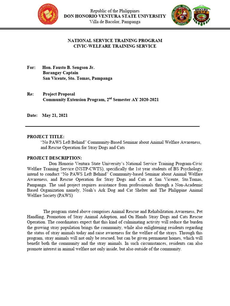 "No PAWS Left Behind" Community-Based Seminar About Animal Welfare ...