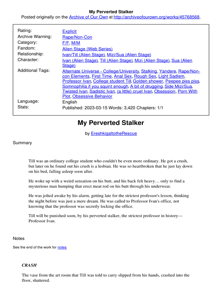 My Perverted Stalker | PDF | Stalking