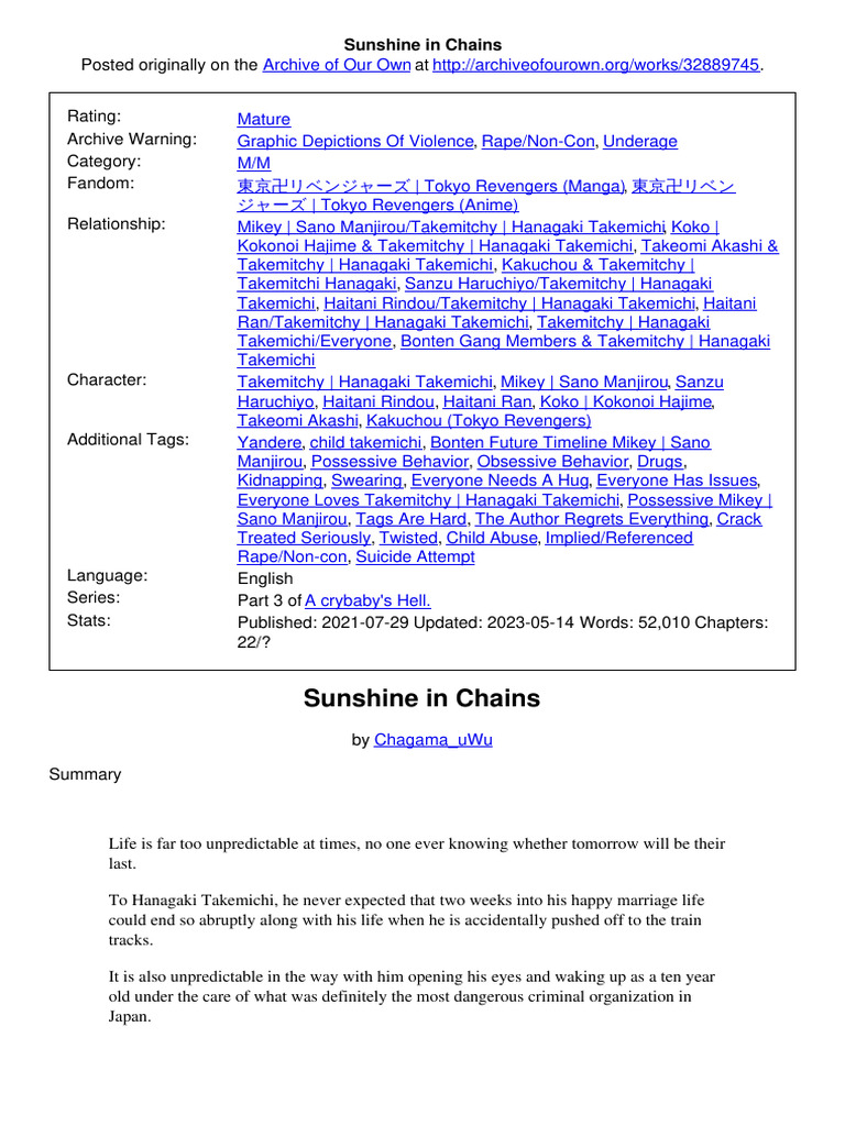 Sunshine in Chains | PDF