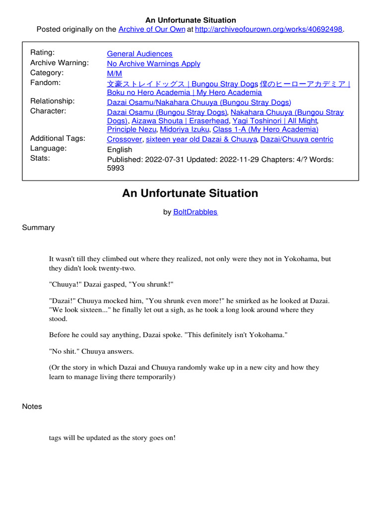 An Unfortunate Situation | PDF