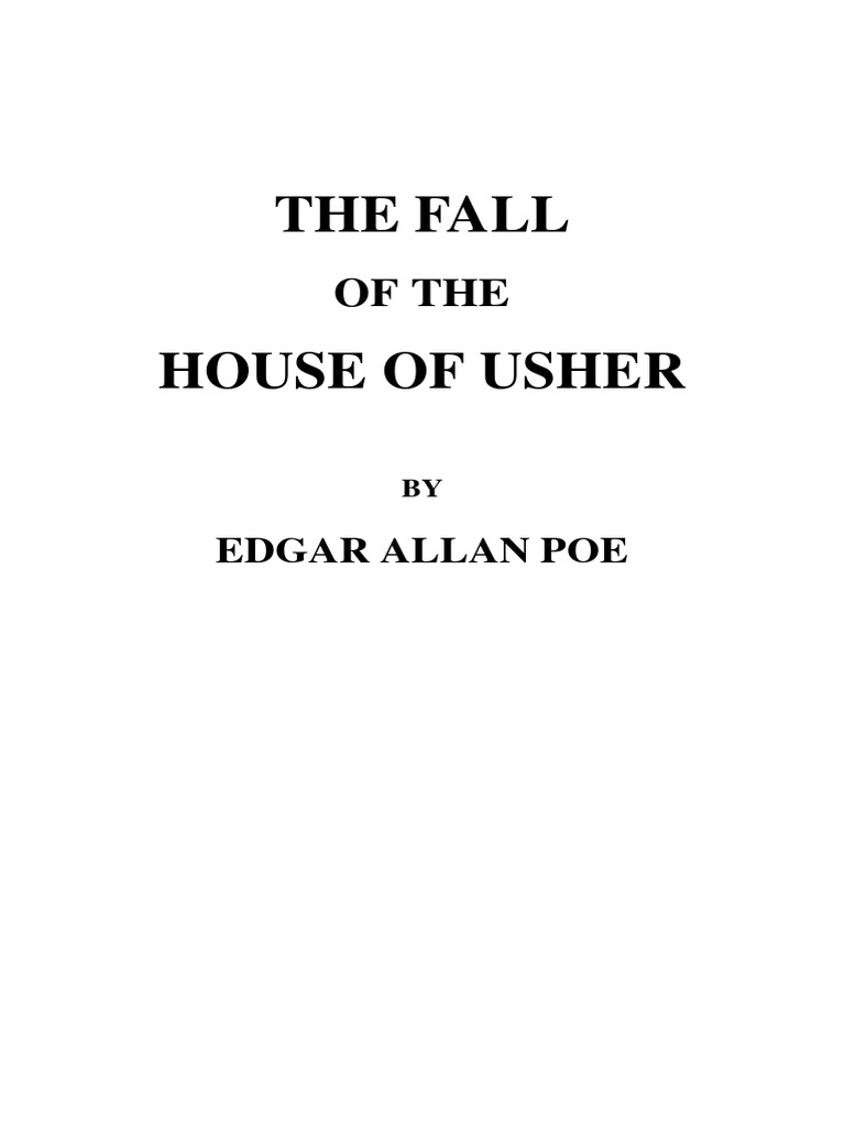 2 The Fall of The House of Usher Author Edgar Allan Poe | PDF