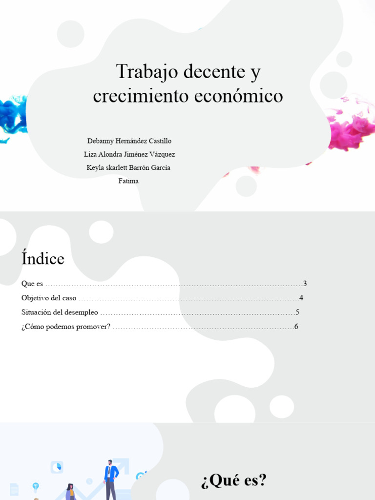 Trabajo decente y crecimiento económico | PDF | Desempleo | Sustentabilidad