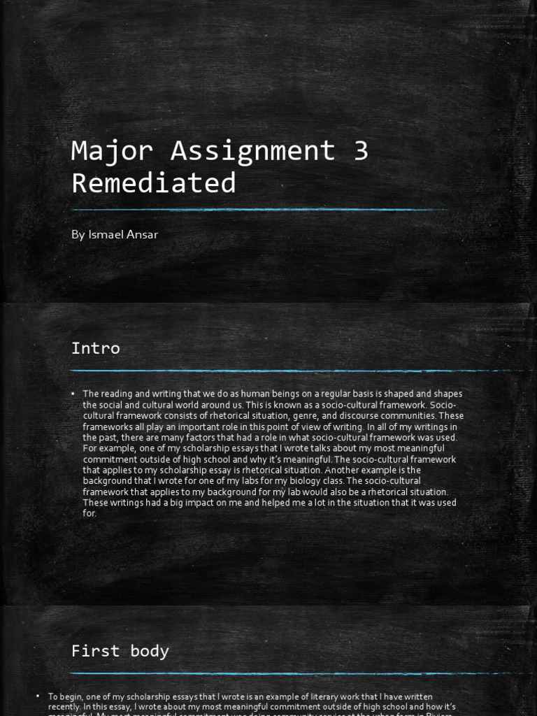 Major Assignment 3 Remediated | PDF | Rhetoric | Essays