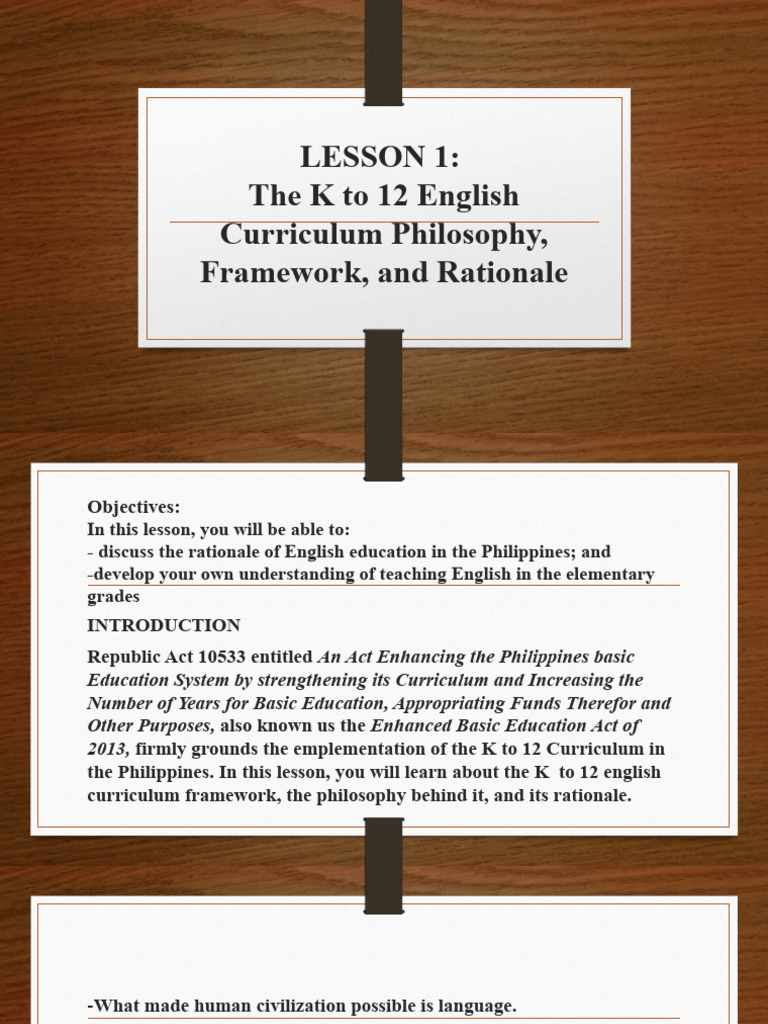 LESSON 1 Teaching English in Elem Grades | PDF | Curriculum | English ...
