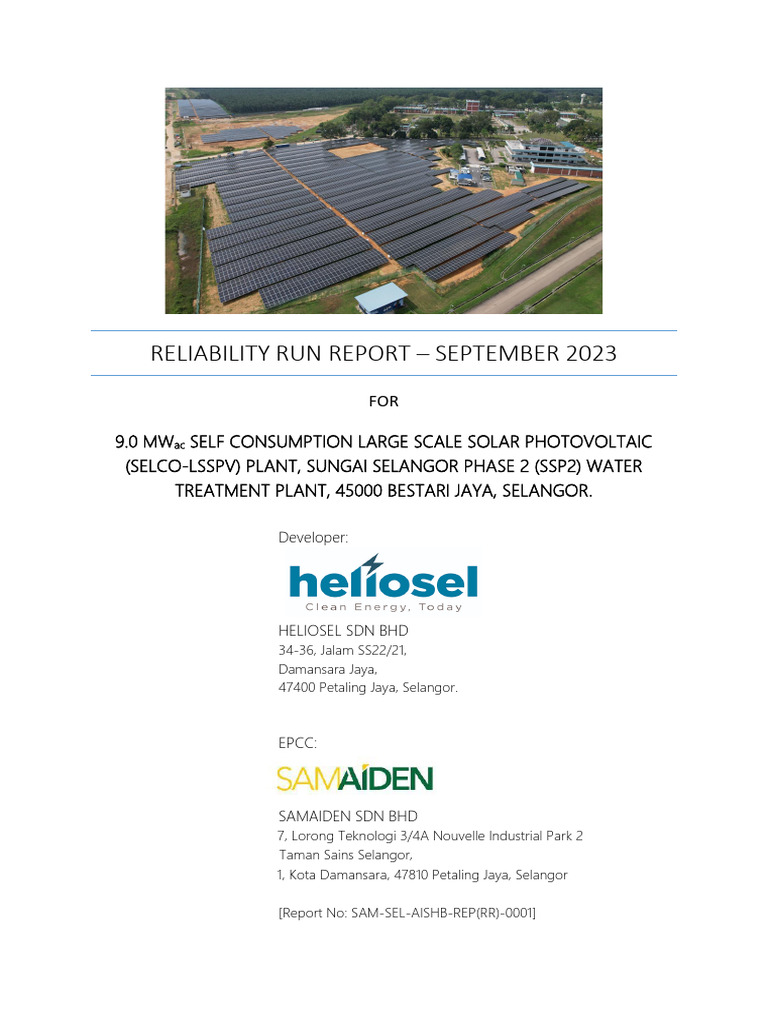 Sam Sel Aishb Rep (RR) 0001 Reliability Run Report | PDF ...