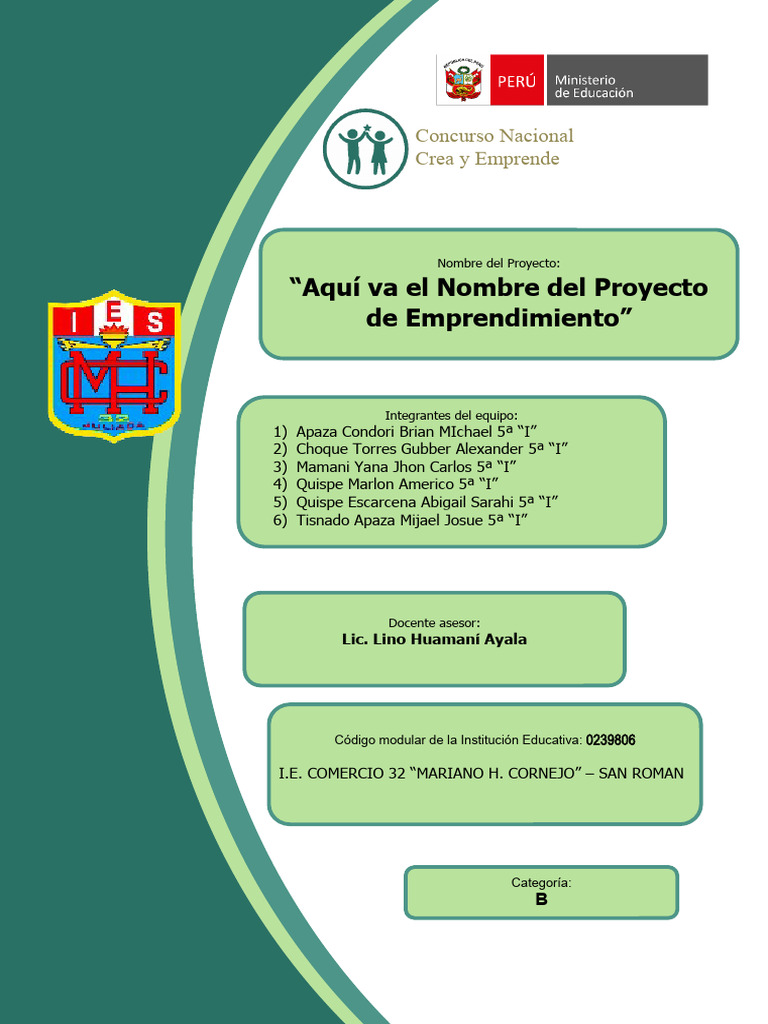 Portafolio Concurso Crea y Emprende 2023 | PDF | Iniciativa empresarial ...