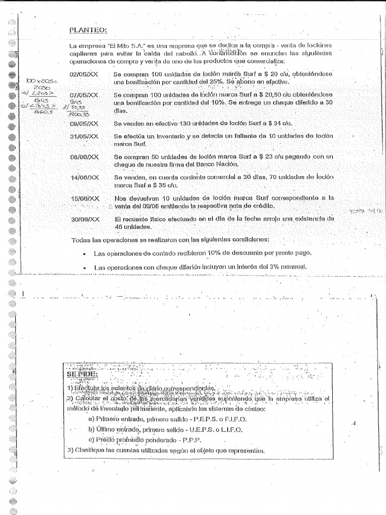 Ejercicio Peps Ueps | PDF