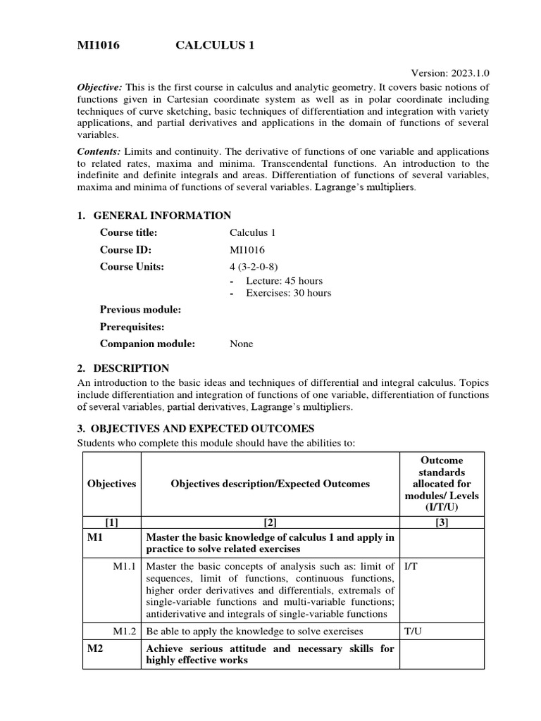 Calculus 1: Intro to Differential & Integral | PDF | Derivative | Integral