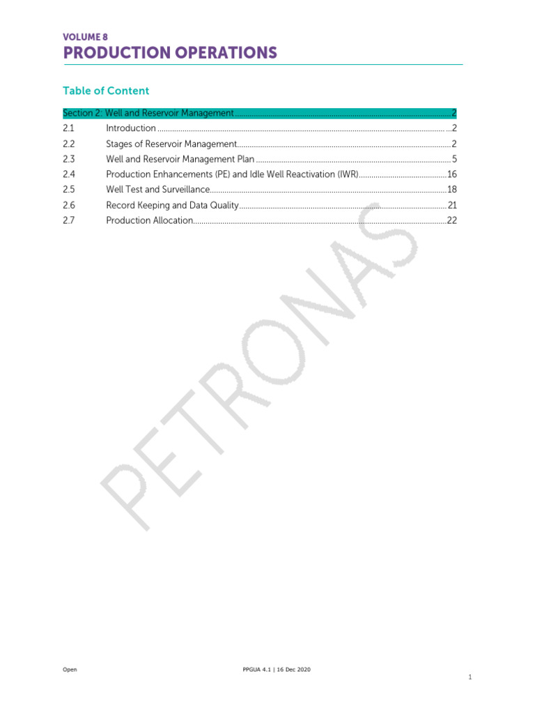 Volume 8 Production Operations Section 2 Well and Reservoir Management | PDF | Petroleum ...