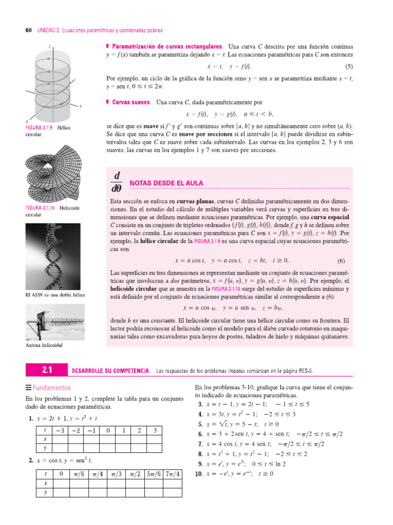 Tarea Unidad 2 - Ecuaciones Paramétricas y Coordenadas Polares | PDF
