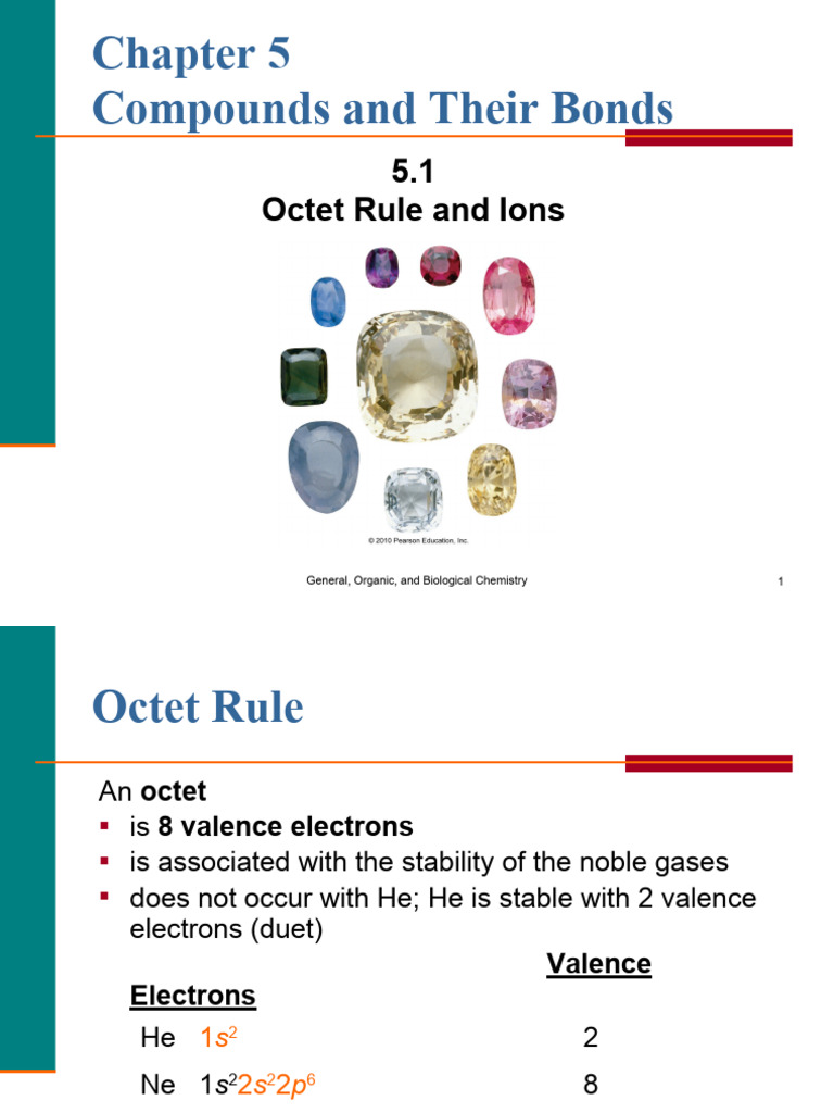 5.1 Octet Rule and Ions | PDF | Ion | Chemistry